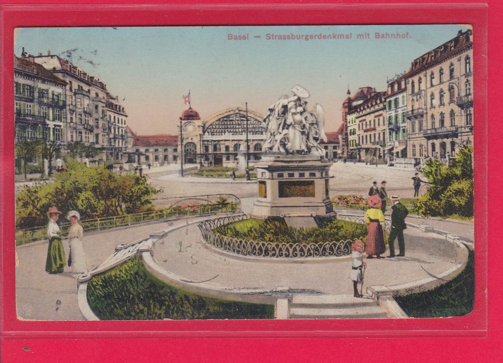 BASEL - STRASSBURGERDENKMAL MIT BAHNHOF | Kaufen auf Ricardo