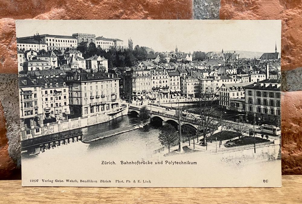 Antike AK - Bahnhofbrücke & Polytechnikum Zürich (Gebraucht) in Root für CHF 1 – mit Lieferung ...