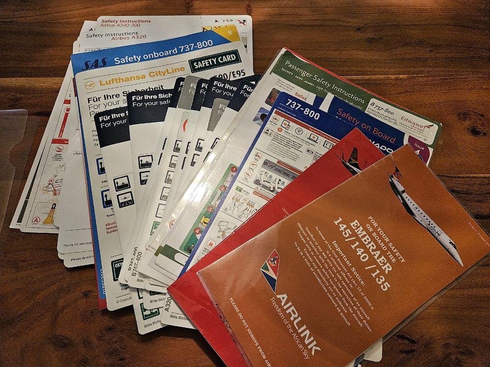 Sammlung 41 Safety on Board-Karten (Gebraucht) in Waltenschwil für CHF 50 – mit Lieferung auf ...