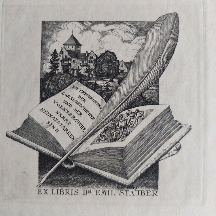 Exlibris Karl Rogg - Original Kupferstich (1927) (Gebraucht) in ...