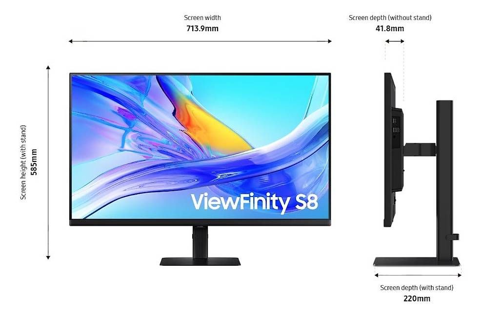 Neu SAMSUNG Monitor ViewFinity S8 LS32D800UAUXEN (Neu und ...