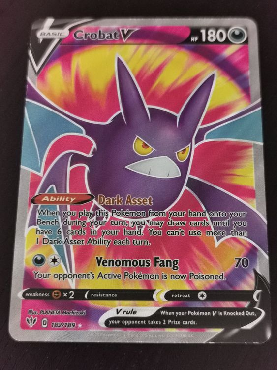 Pokemon Crobat V 182/189 Fullart (Gebraucht) in Bürglen UR für CHF 5.9 ...