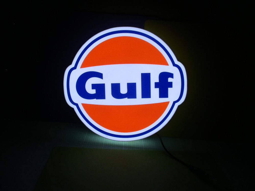 GULF Leuchtreklame LED - ca. Ø 30 cm | Kaufen auf Ricardo