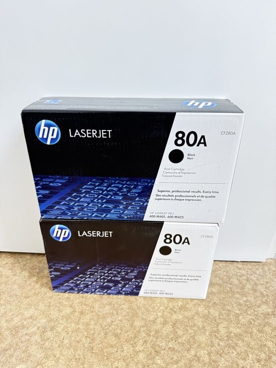 2 x HP LaserJet 80A Black Toner Cartridge - New! (Neu und ...