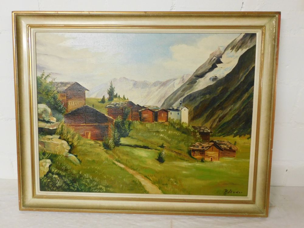 Gemälde Öl Bild Signiert P . Studer | Kaufen auf Ricardo