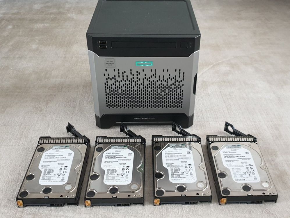 HP HPE Microserver Gen8 + 8Gb + E3 1220L v2 + 4x 2TB HPE HDD | Kaufen ...