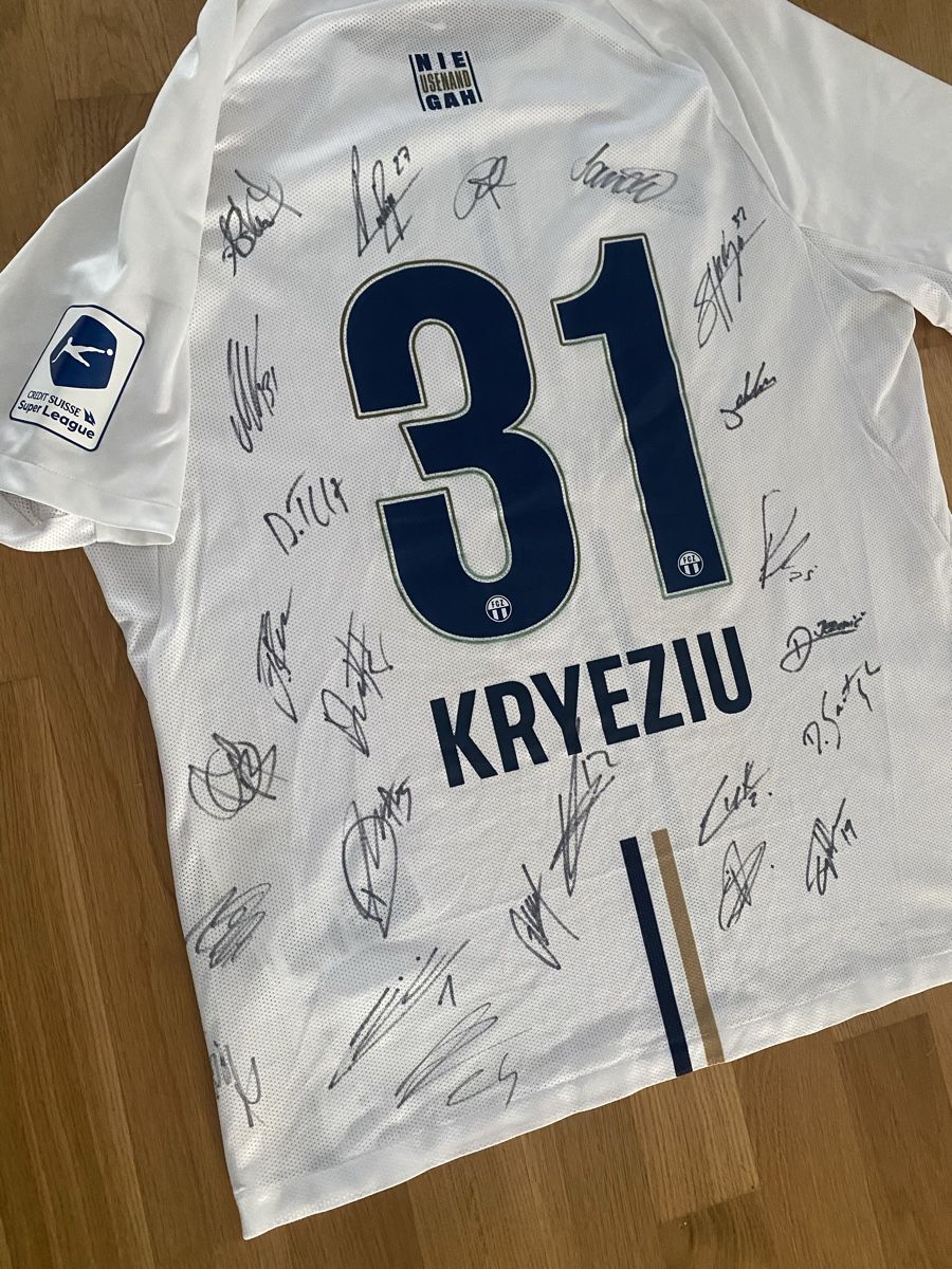 MATCHWORN FC ZÜRICH # 31 KRYEZIU TRIKOT 18.02.24 FCL VS. FCZ (Gebraucht ...