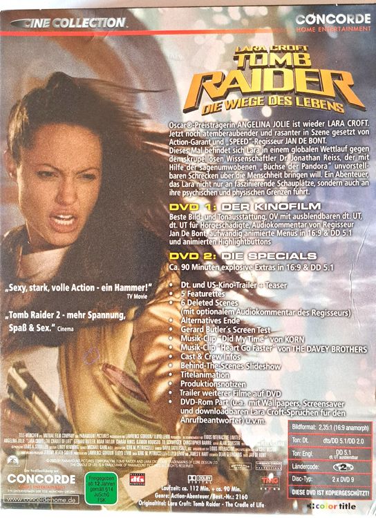 Lara Croft - Tomb Raider - Die Wiege des Lebens (Gebraucht) in Tenniken für CHF 1.5 – mit ...