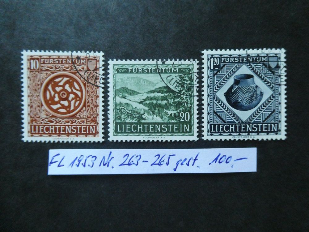 FL 1953 Nr. 263-265 gestempelt (Gebraucht) in Lausen für CHF 15 – mit Lieferung auf Ricardo kaufen