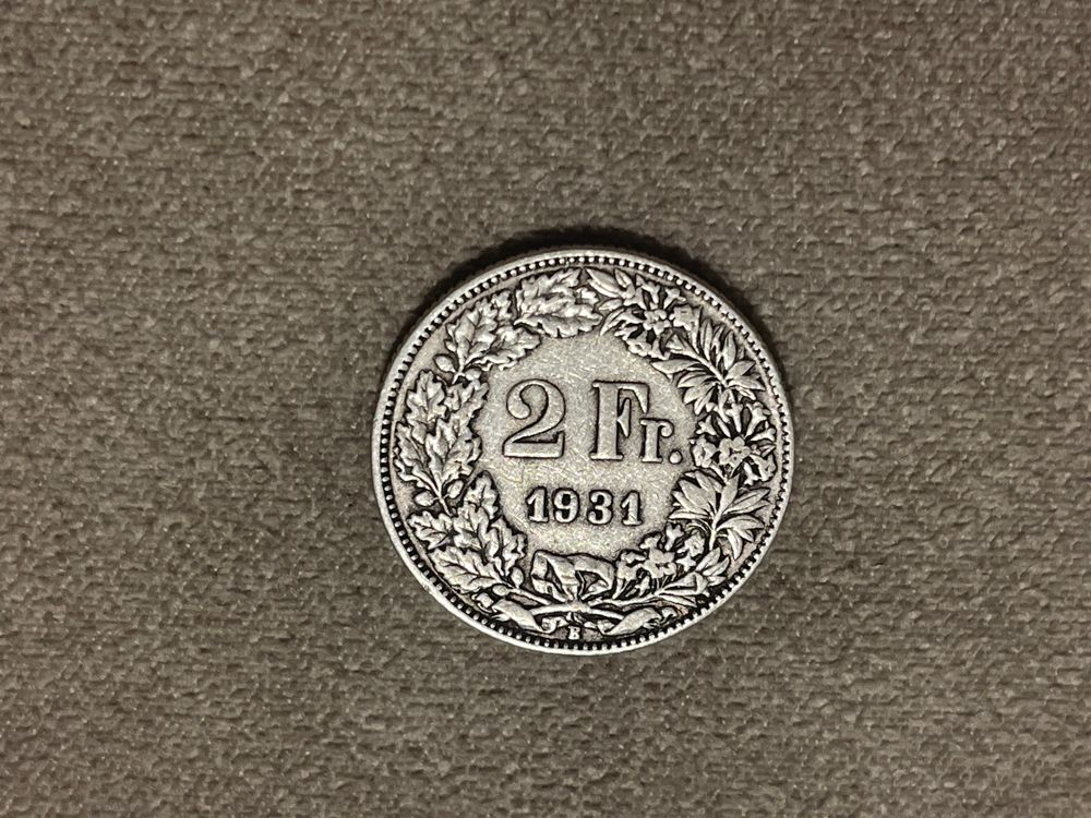 2 Franken 1931 Silbermünze (Gebraucht) in Elsau für CHF 6 – mit Lieferung auf Ricardo kaufen