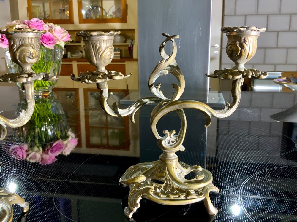 JUGENDSTIL 2 KERZENLEUCHTER BRONZE FRANKREICH UM 1900 (Gebraucht) in Biglen für CHF 31 – mit ...