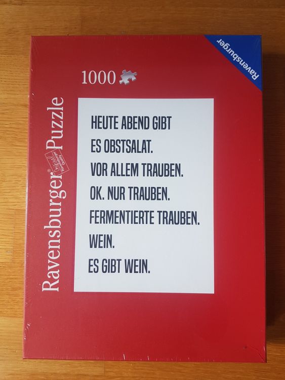 Puzzle von Ravensburger 1000 Teile NEU (Neu und originalverpackt) in Thalwil für CHF 1 – mit ...