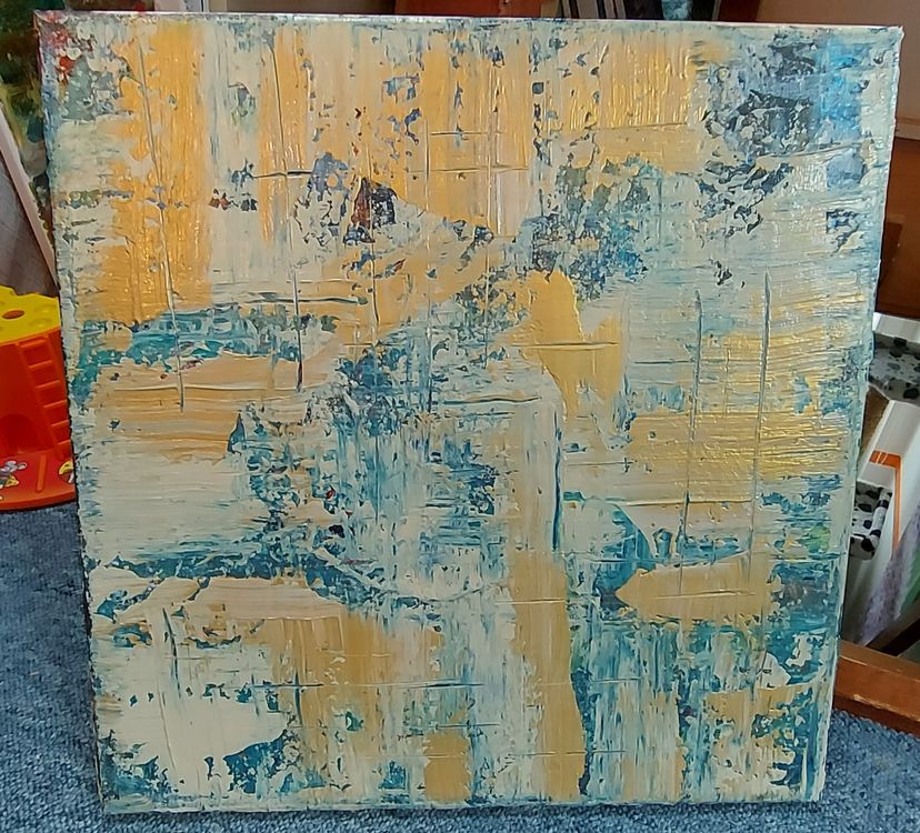 Gemälde Abstrakt von mir selbstgemalt 40×40 (Gebraucht) in Riehen für CHF 26 – mit Lieferung auf ...