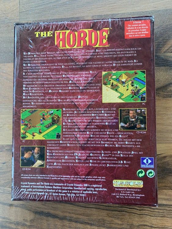 The Horde (Vintage PC Game MS DOS WINDOWS ) (Neu (gemäss Beschreibung ...