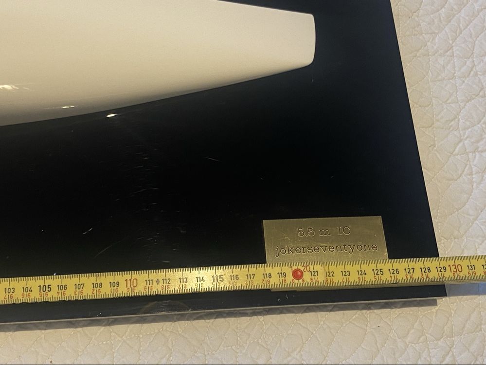 Halbmodell Segelboot „5.5 m IC Joker Seventyone“ – acrylglas (Gebraucht ...