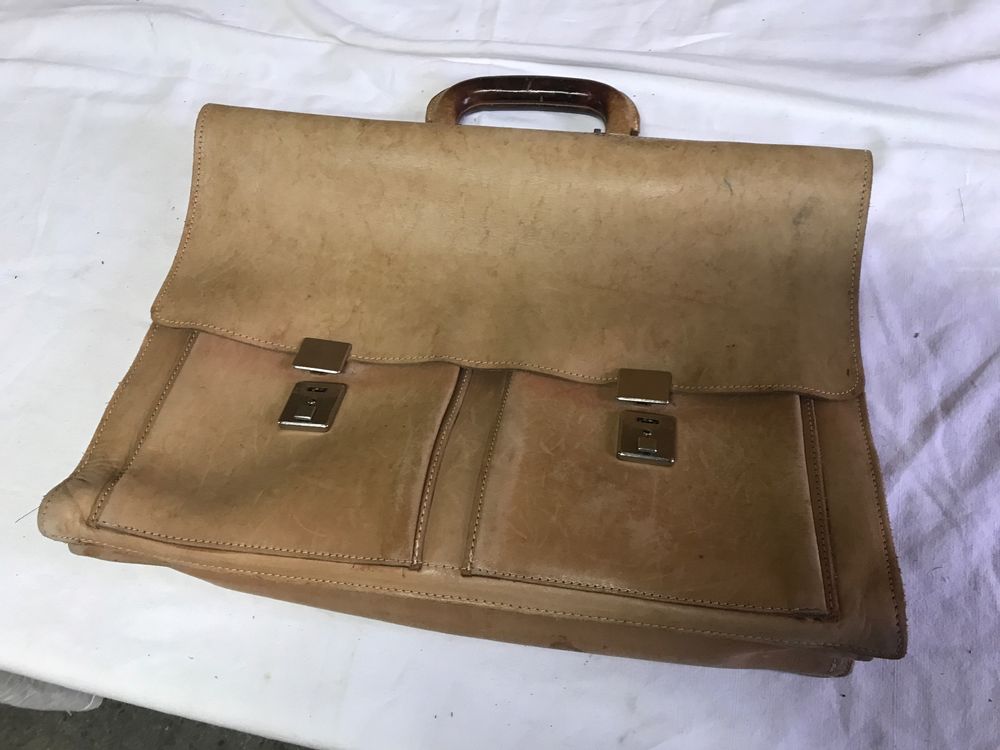 1 Leder Koffer Tasche Mappe Original Bree Hand Made Swiss (Gebraucht ...