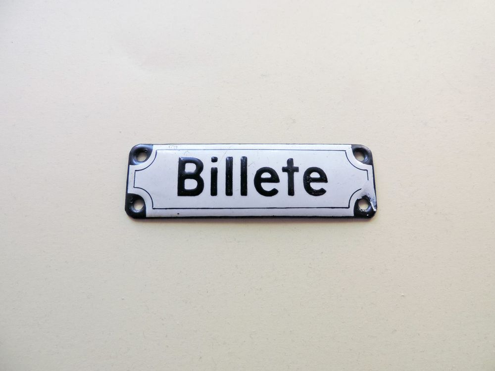 Emailschild aus Basler Tram «Billete» | Kaufen auf Ricardo