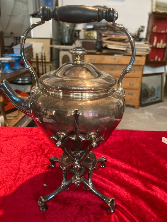 Christoffle, Kippwasserkocher (rocking kettle) Ebenholzgriff (Gebraucht ...