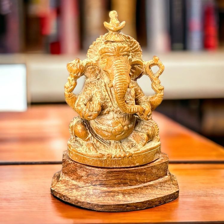 Ancienne statue Hindoue de Ganesh en bois sculptée | Kaufen auf Ricardo
