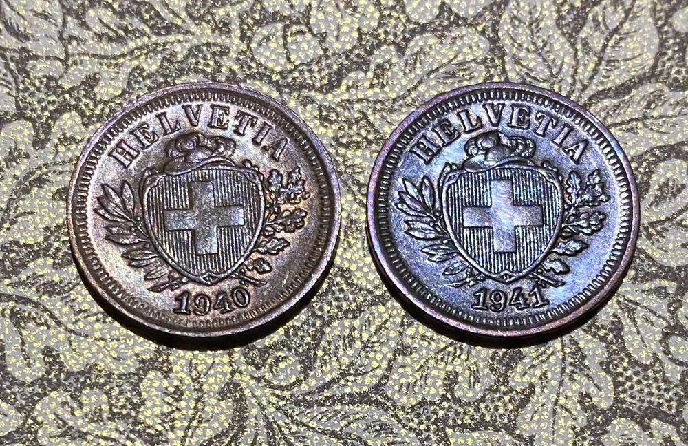 Schweiz Set Lot 1 Rappen 1940 1941 unz schöne Patina | Kaufen auf Ricardo