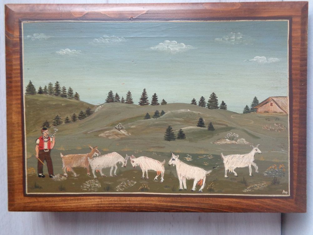 APPENZELLER BILD HOLZ-SCHATULLE BAUERNMALEREI NAIVE MALEREI (Gebraucht) in Henggart für CHF 35 ...