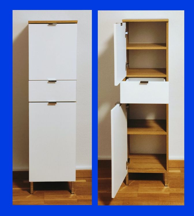 Badezimmer Hochschrank B 34 T 34 H 120 cm Front Hochglanz (Neu (gemäss ...