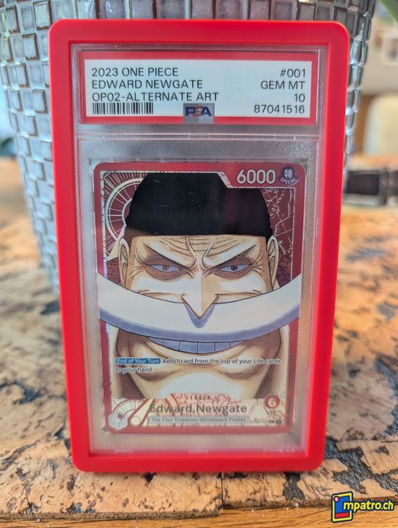 PSA 10 One Piece Edward.Newgate AA OP02-001 EN + Protector (Gebraucht ...