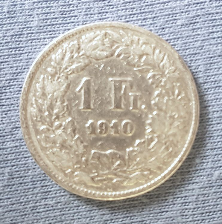 1 Franken 1910 uralte sehr rare Silbermünze ab nur 1 Fr !!! (Gebraucht) in Camignolo für CHF 2.6 ...