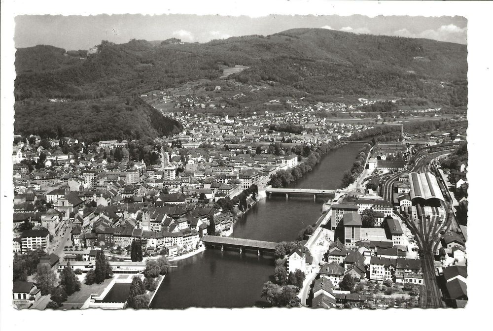 Olten (SO) Flugaufnahme - Bahnhof - Aare (Gebraucht) in Engelburg für CHF 8.9 – mit Lieferung ...