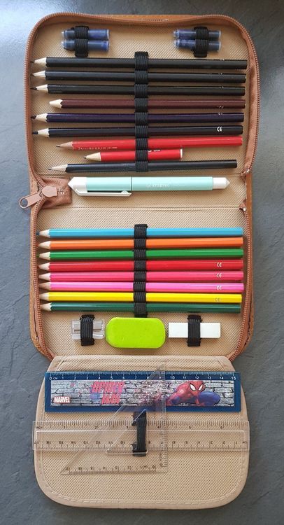 Leder Schüler-Etui beige | Kaufen auf Ricardo