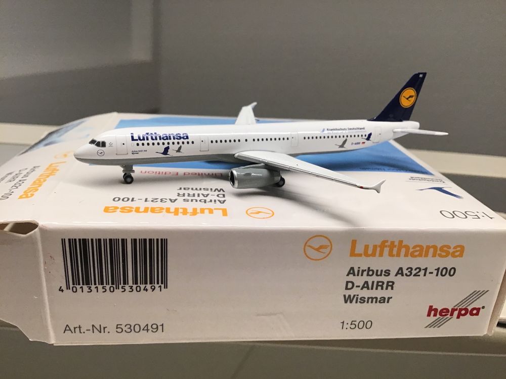 Lufthansa Airbus A321-100 Modell 1:500 Herpa D-AIRR | Kaufen auf Ricardo