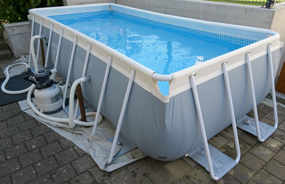 Intex Pool 400 x 200 x 100 cm, mit Sandfilterpumpe | Kaufen auf Ricardo