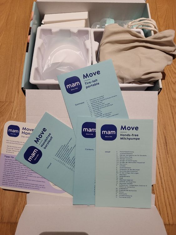 MAM Move Hands-free Doppelmilchpumpe Milchpumpe wie neu (Gebraucht) in ...