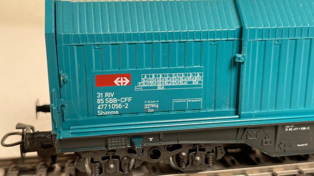 Märklin 4687 - SBB Shimms Teleskophaubenwagen türkis (Gebraucht) in ...