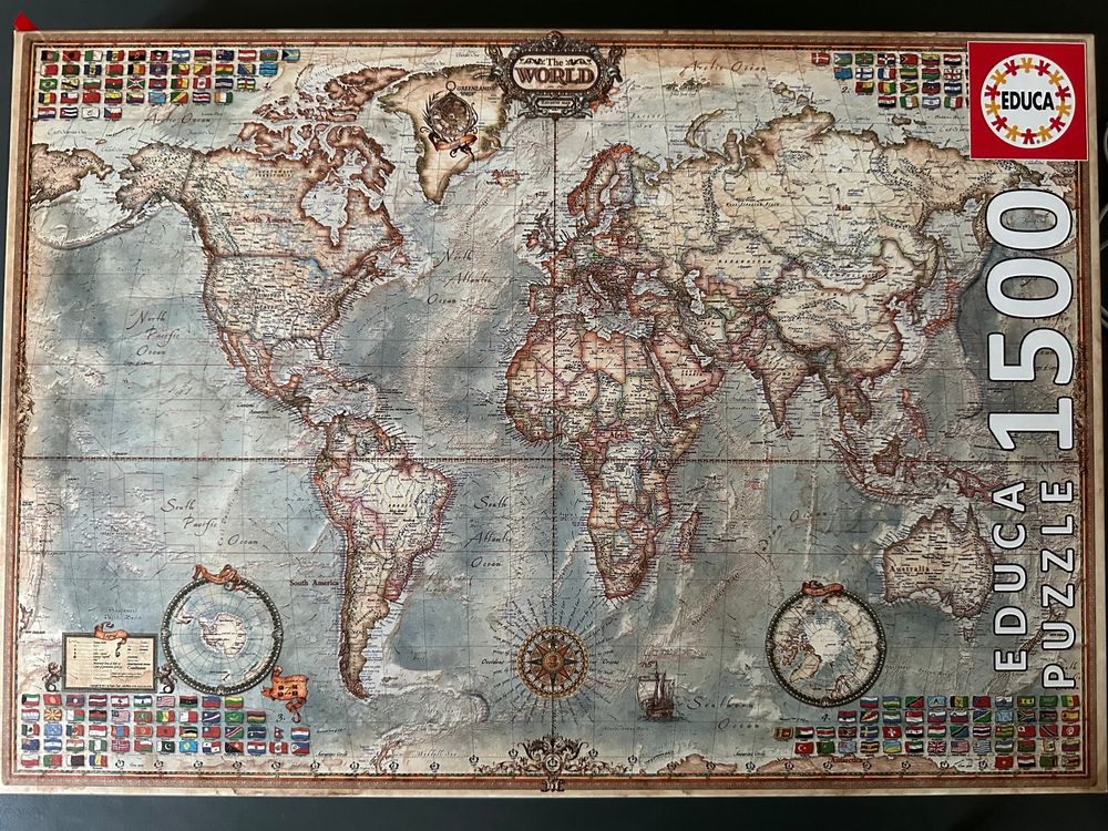 Educa Puzzle «Die Welt, politische Landkarte» 1’500 Teile (Gebraucht ...