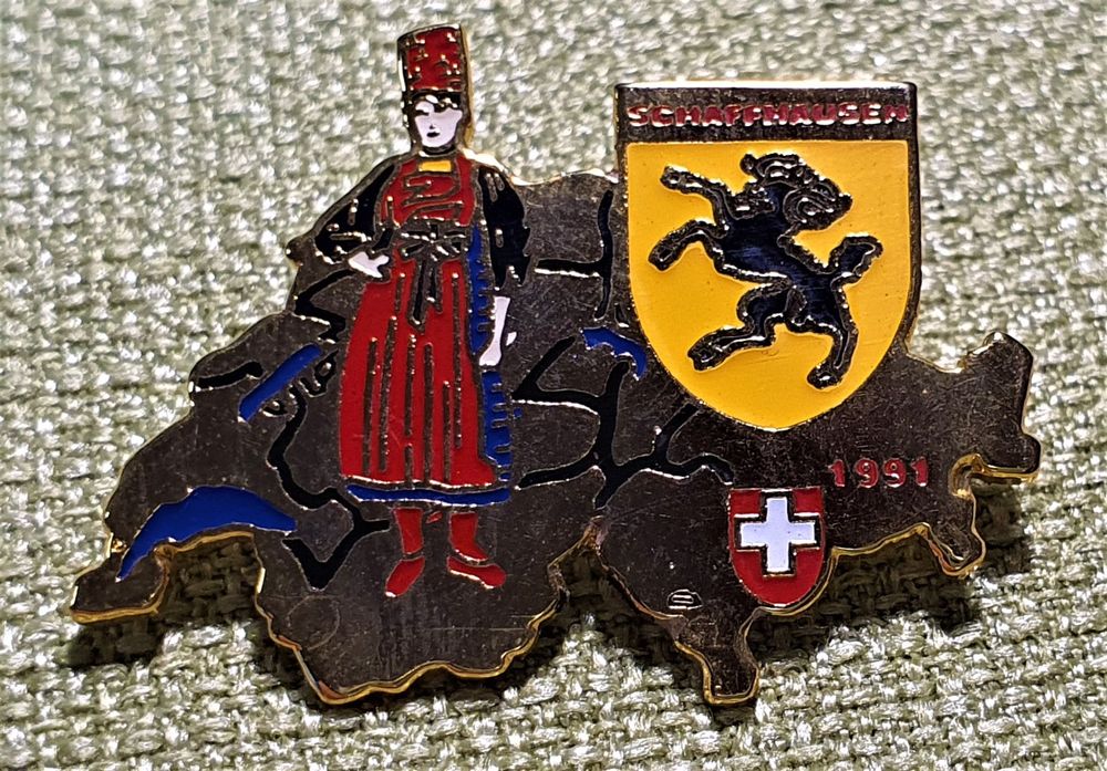 N036 - Pin Schweizer Trachten 1991 - SCHAFFHAUSEN (Gebraucht) in Reinach BL für CHF 2.1 – mit ...