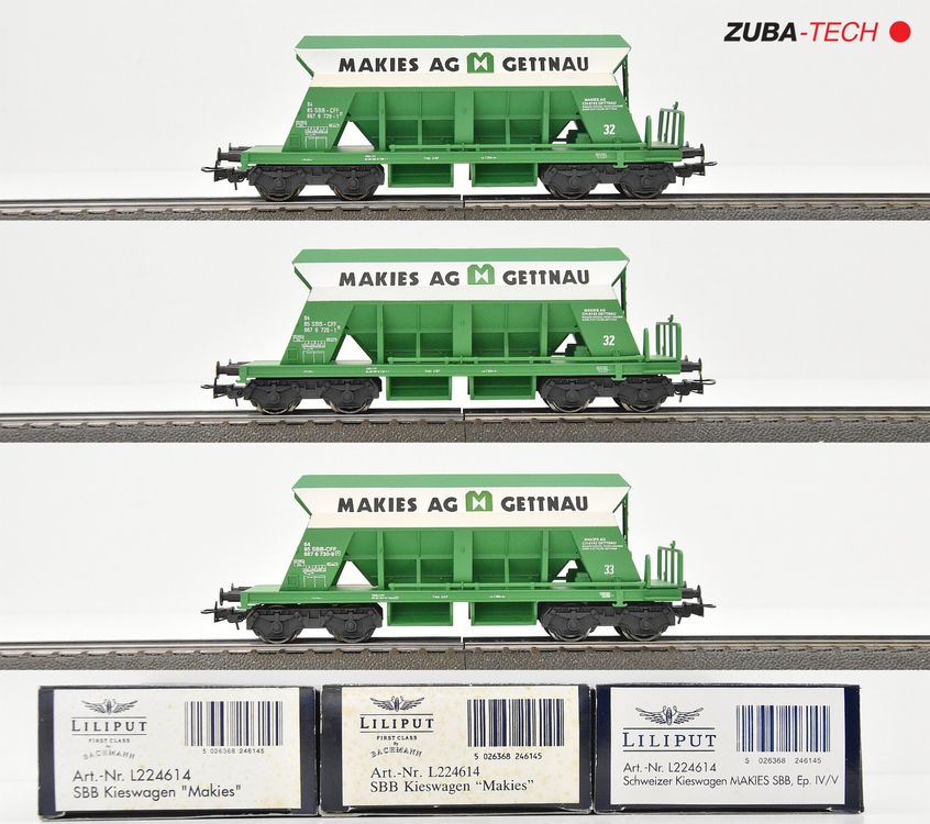 Liliput 3x Kieswagen der SBB H0 GS, mit OVP | Kaufen auf Ricardo