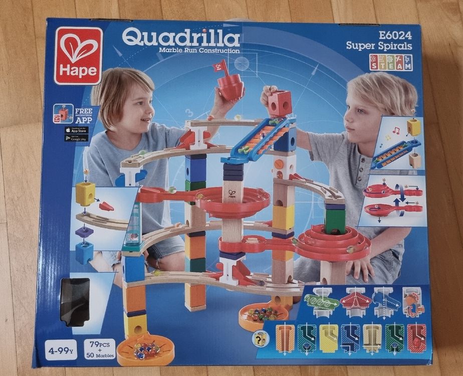 HAPE E6024 Super Spiralburg, Quadrilla Kugelbahn (Gebraucht) in Volketswil für CHF 45 – nur ...