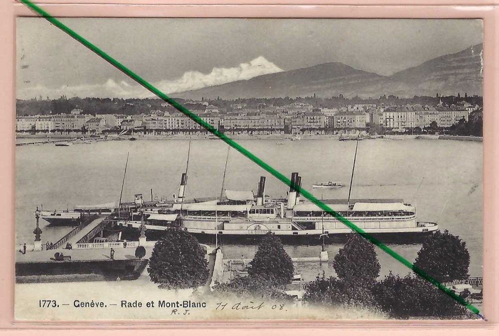Genève. Rade et Mt Blanc. Dampfschiff 'La Suisse'. | Kaufen auf Ricardo