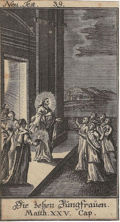 Kupferstich um 1780, Jesus und zehn Jungfrauen | Kaufen auf Ricardo
