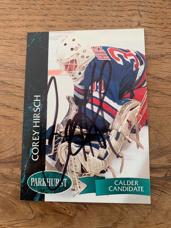 NHL Tradingcard persönlich signiert / Corey Hirsch / Rangers | Kaufen ...