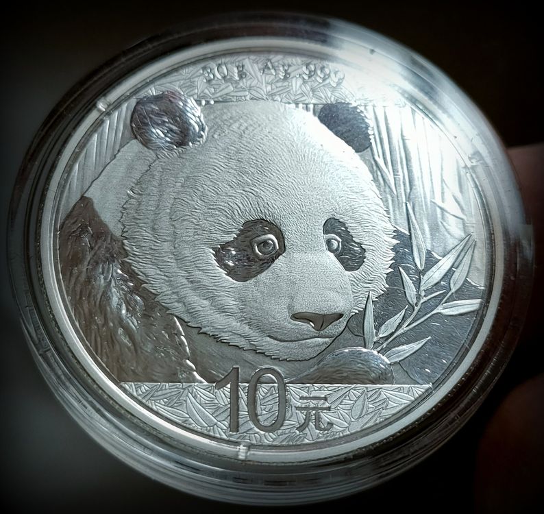 CHINA 10 YUAN 2018 UNZ. 1 UNZE SILBER .999 PANDA (Neu (gemäss Beschreibung)) in Winterthur für ...