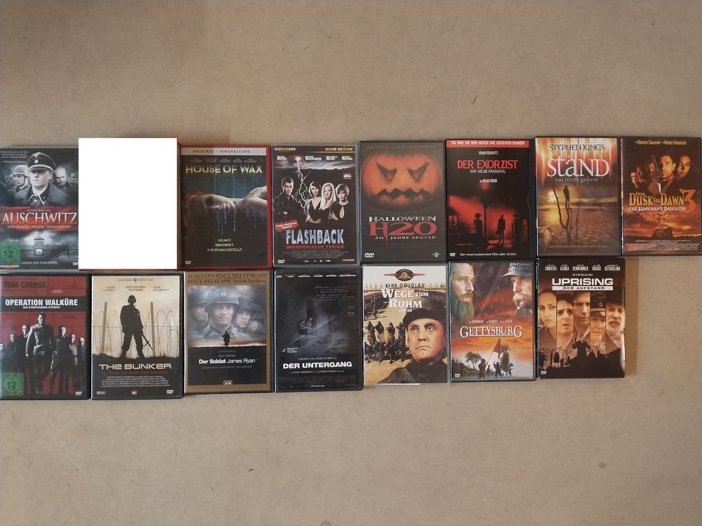 16 DVDs Horror, Krieg; Ghost Ship, Auschwitz, Halloween (Gebraucht) in ...
