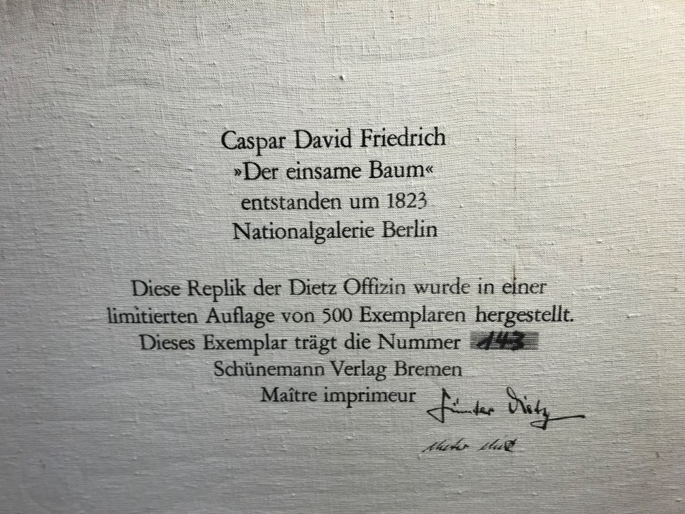 Caspar David Friedrich der einsame Baum | Kaufen auf Ricardo