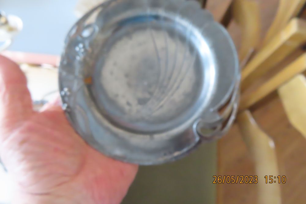 Jugendstil Teller in Zinn, alt, 16cm, Gew.216 Gr. (Gebraucht) in Oberdorf BL für CHF 30 – mit ...