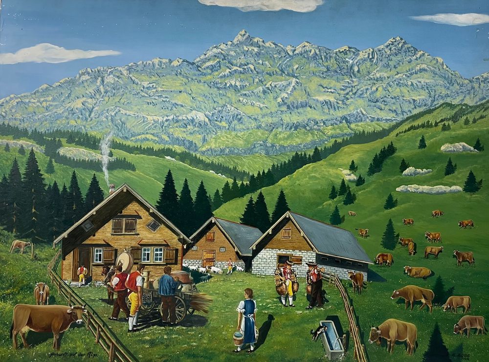 Ernst Zogg (1913-1981) grosses Appenzeller Gemälde (Gebraucht) in Root ...