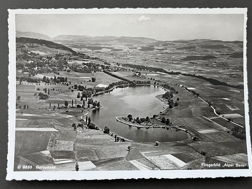 Gerzensee und Aaretal/ Fliegerbild „Alpar Bern" ca 1950 (Gebraucht) in ...