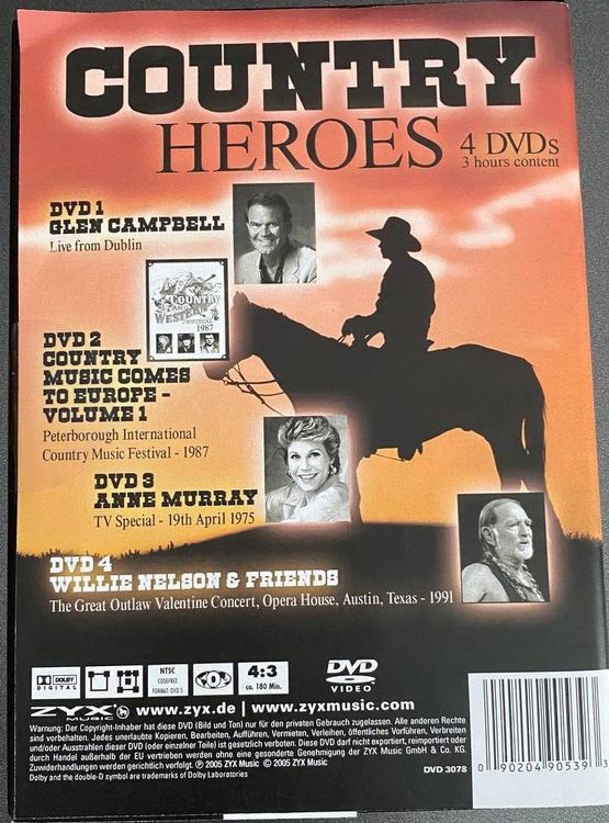 Country Heroes 4 DVD`s (Gebraucht) in Beringen für CHF 1 – mit ...
