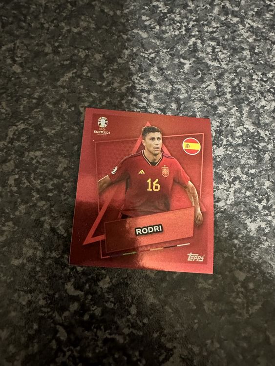 Topps Euro 2024 Esp Sp Rodri Sticker (Neu und originalverpackt) in ...