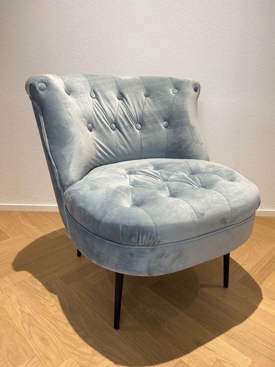 Sessel/ Samtsessel/ Drehsessel Samt Blau, super Zustand! (Gebraucht) in ...